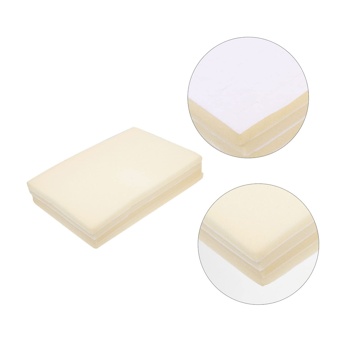 NOLITOY 4pcs Box Jewelry Box Pad Earring Sponge Display Pad Foam Ring Insert Display Trays Ring Holder Insert Ring Organizer Tray Ring Display Case Sponge Mat Ring Frame White Sink