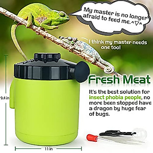 NEPTONION Professional Cricket Keeper Live Worm Organizer Tank with Rubber Seal, Dubia Roach Habitat with Bug Dirt Management Function, Perfect for Keeping Silkworm, Cricket,Dubia Cockroach,Superworms