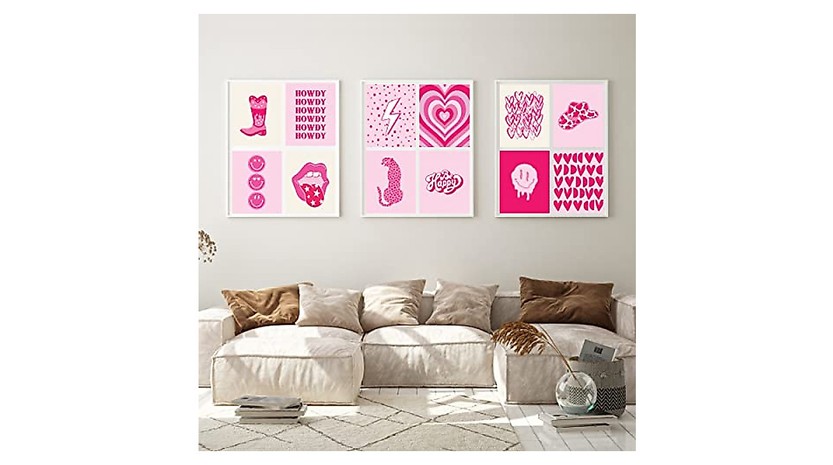 Woonkit 12-Piece Hot Pink Room Decor Set for Dorms & Bedrooms