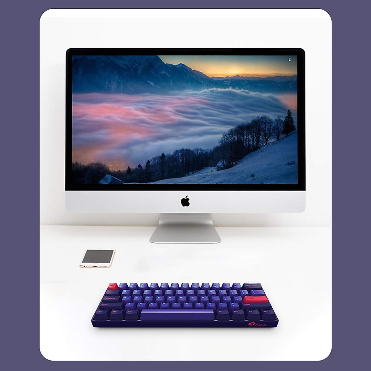 EPOMAKER ACR98 Mini 78-Key Wired Hotswap Mechanical Gaming Keyboard with Acrylic Case & RGB Backlight, Double-Shot PBT Keycaps, NKRO Programmable for Gamers/Mac/Win (Gateron Pink Switch)