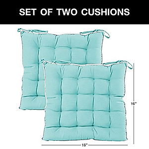 Sun-Ray 214004 Seat Cushion with Flame Retardant Filling, Blue 2 Count