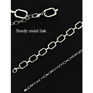 TOPACC Silver Chain Belts for Women Thick Metal Y2k Belt Circle Chains Belt for Dresses Jeans Skirt Girls Fashion