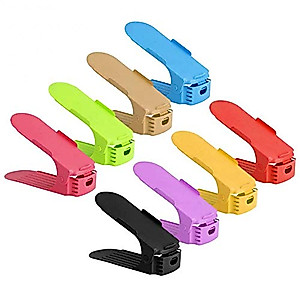 ASkinds 8PCS Shoe Slots Organizer, Adjustable Shoe Stacker Space Saver for Sneakers, Low Heels, High Heels, Sandals, Kids Shoes