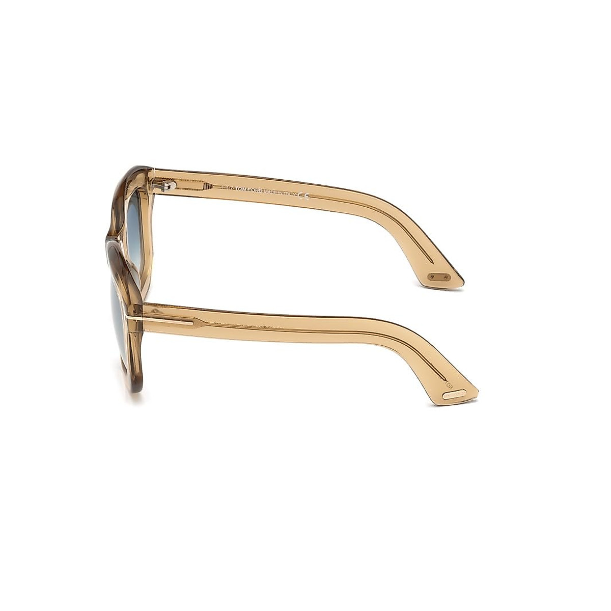 Tom Ford Square Sunglasses TF582 Julia-02 45P Transparent Champagne 50mm FT0582