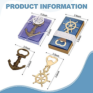 24 Pcs Nautical Bottle Openers Anchor Bottle Opener Antique Beer Bottle Opener Nautical Theme Decor Beach Theme Gifts for Men Wedding Nautical Baby Shower Decorations Party Favors for Guests