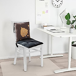 Scceatti Seat Cushions with Ties 2 in 1 Thick Outdoor Cushions for Chairs Square Seat Cushion Lumbar Cushion Backrest Integrated Office Seat Cushion for Office Dining Home Kitchen Garden Patio