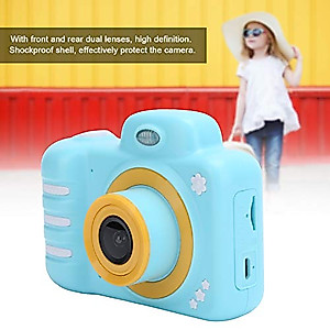 Eulbevoli Children Camera, Environmental Protection Material Lightweight Kids Camera for Children on Children's Day (Blue, Pisa Leaning Tower Type)