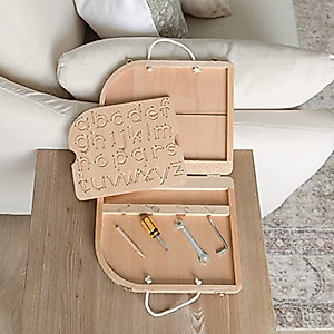 Montessori Busy Board Toys for 3+ Years Old 4 in 1 Learning Toy for 4 Years Old Toddler Montessori Toys Age 3-4 Boys Girls Tracing Screwdriver Board Set Sensory Board Toddler Montessori Toys Age