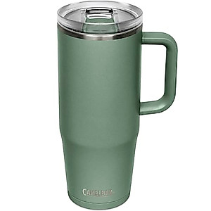 CamelBak Thrive Leak-Proof 32 oz Mug, Insulated Stainless Steel - For travel, coffee, tea, hot beverages - Spill Proof Cup-holder Compatible, Moss