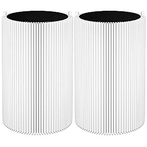 2 Pack Blue Pure 411 Filter Replacement Compatible with Blueair Blue Pure 411 Genuine, 411+, 411 Auto and MINI Air Purifiers, H13 True HEPA Filter, Particle and Activated Carbon by Funmit