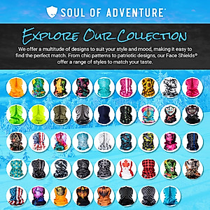 S A Company 5-Pack UV Face Shield | UV 30+ Multipurpose Neck Gaiter Balaclava for Adults