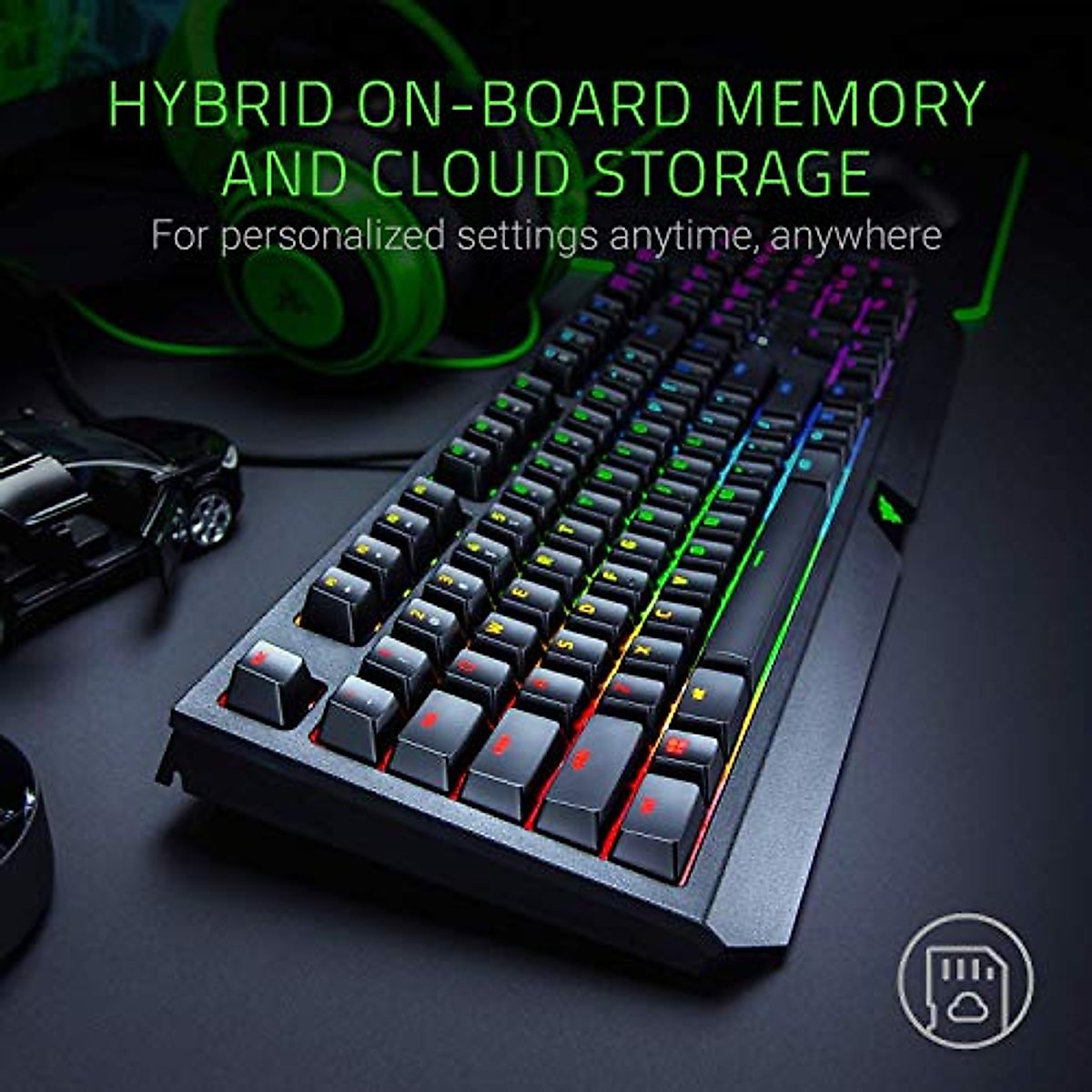 Razer BlackWidow Mechanical Gaming Keyboard: Green Mechanical Switches, Tactile & Clicky, Chroma RGB Lighting, Anti-Ghosting, Programmable Macro Functionality
