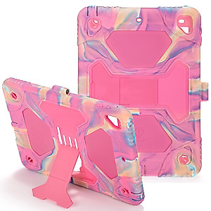 iPad Air 2 Case iPad 6th Generation Case iPad 5th Generation Case Shockproof Case Ultra Slim Lightweight Stand Case for 9.7 inch iPad (Pink)