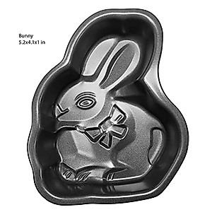 cocojeia - Mini Cake Pans - Set of 4 Designs - 4 Inch Cake Pan - Mini Cake Pans For Baking - Mini Cake Mold - Shaped Baking Molds - Small Baking Pans - Individual Shaped Cake Pans-Grp1–Animals