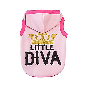 Dog Vest Fleece Autumn Pet Clothing Sleeveless and Lightweight Dog Sweater Hooded Winter Clothes Pet Clothes Dog Christmas Sweaters for Large Dogs Girl (Pink, L)