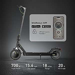 isinwheel S9 Pro Electric Scooter, 18 Miles Long Range and 15.6 MPH Portable Folding Commuting Electric Scooter for Adults and Teens, Dual Braking System & App