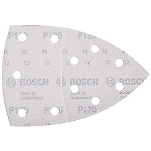 Bosch Home and Garden 2609256A64 10-Piece Sanding Sheet Set for Multi-Sanders 102 x 62.93, 120