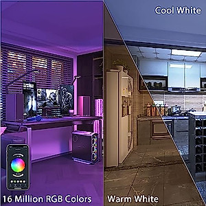 Smart Light Bulbs,Wi-Fi Led Bulbs RGBCW, LCompatible with Alexa and Google Assistant,6 Pack 7.5W 800LM, Color Changing Light Bulb, No Hub Required(2.4Ghz Only)