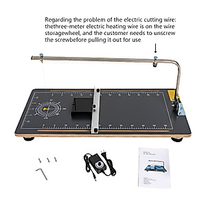 VPABES Desktop Hot Wire Foam Cutting Machine 110V Board Wax Wire Foam Styrofoam Cutter Machine Working Stand Table Tool