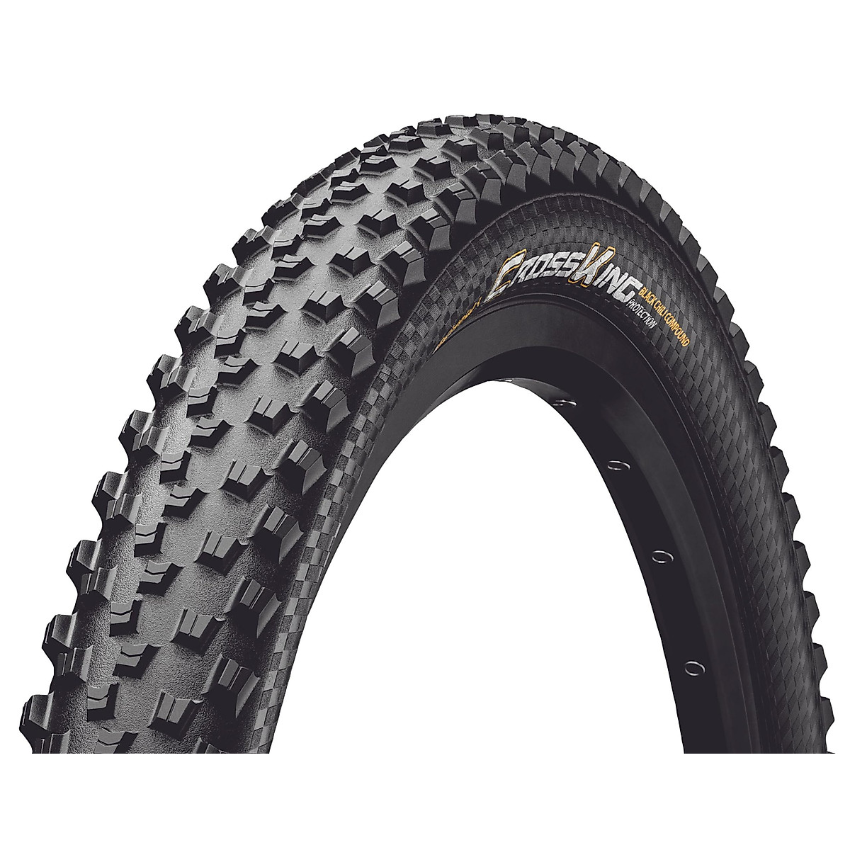 Continental Mountain Bike ProTection Tire - Black Chili, Tubeless, Folding Handmade MTB Performance Tire (26", 27.5", 29"), 27.5 x 2.2, Cross King