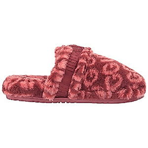 UGG Men's Fluff IT POP Slipper, RED Wine/Terracotta, 9