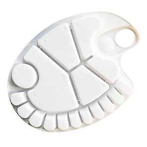 Non-Stick Paint Palette 2 PCS Artist Paint Mixing Tray Palette 11.8 x 8 inches Oval Shaped Easy Clean Art Palette 17 Wells (11.8 x 8 inch/2 PCS)