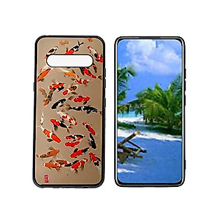 HEOLCULWO Compatible with LG V60 ThinQ 5G Phone Case, Koi-Fish-14 Case Silicone Protective for Teen Girl Boy Case for LG V60 ThinQ 5G