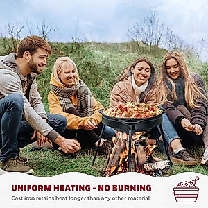 Dutch Oven Pot with Lid 23 Quarts (22 L) - Camping Dutch Oven - Cast Iron Cookware Set - Uzbek Kazan Cast Iron – Premium Camping Cookware