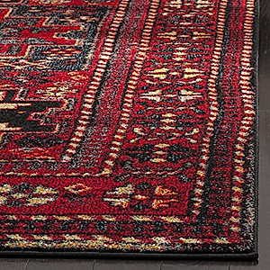 SAFAVIEH Vintage Hamadan Collection Area Rug - 6'7" x 9', Red & Multi, Oriental Traditional Persian Design, Non-Shedding & Easy Care, Ideal for High Traffic Areas in Living Room, Bedroom (VTH213A)