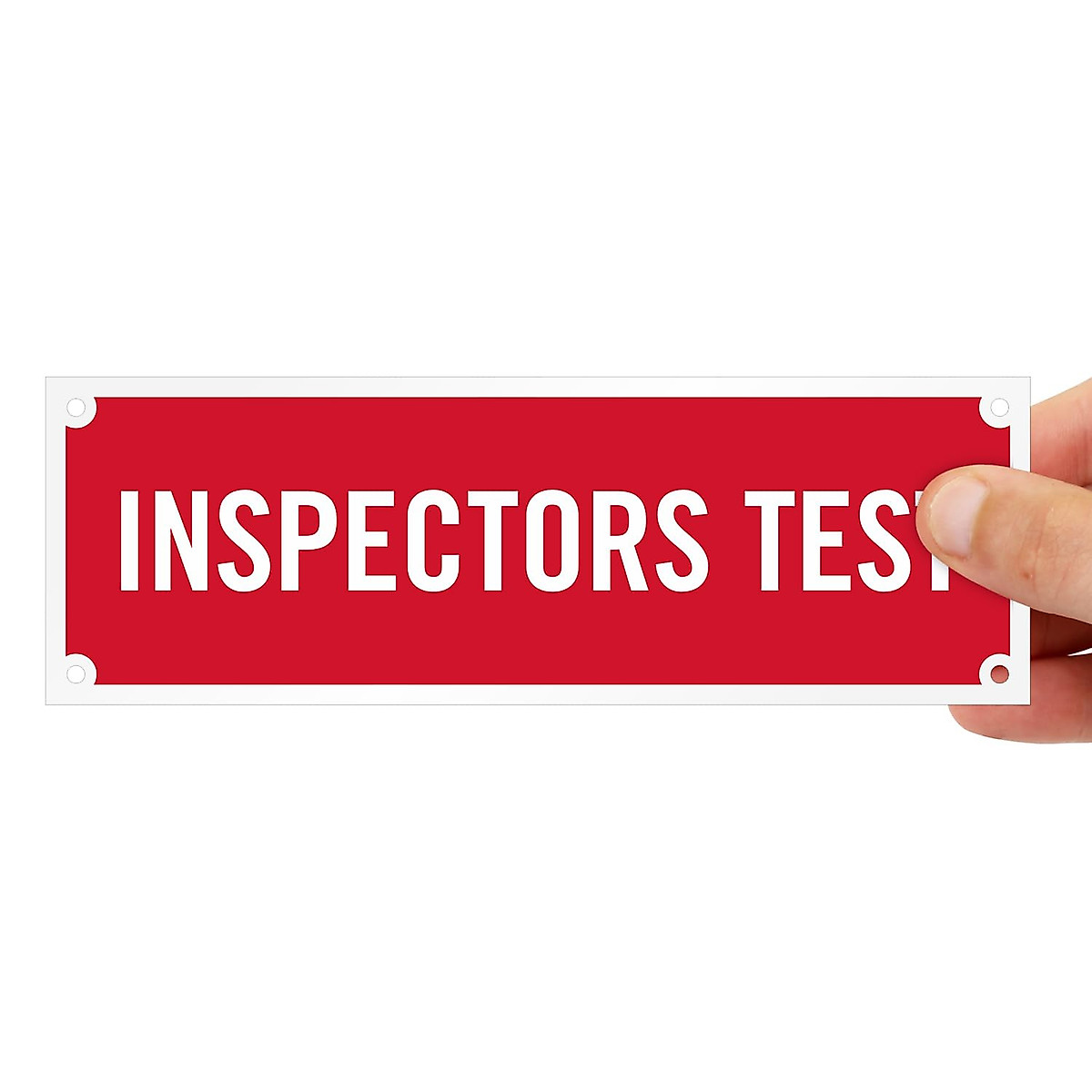 SmartSign - SE-5022-ERE-REF-2x6 "Inspectors Test" Tag | 2" x 6" 3M Engineer Grade Reflective 2" x 6" 3M EG Reflective Aluminum