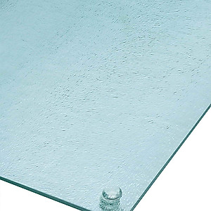 Murrey Home Glass Cutting Board Set for Kitchen Counter, Tempered Glass Chopping Boards Dishwasher Safe, Clear Countertop Tray, 4PC