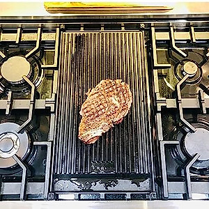 GR1 Griddle Replacement Parts for ZLINE Gas Stove Parts RA48 RT48 RG48 RT36 RG36 RGS-SN-36 Low Grate Gas Range Cooktop Griddle Plate ZLINE E30-40 E36-60 Cast Iron Griddle Top Pan 1 Pcs