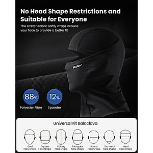 ILM Motorcycle Balaclava Face Mask for Ski Snowboard Cycling Working Men Women Cold Weather Snow Mask