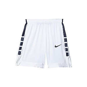 Nike Boy's Dry Shorts Elite Stripe (Big Kids) White/Black MD (10-12 Big Kid)