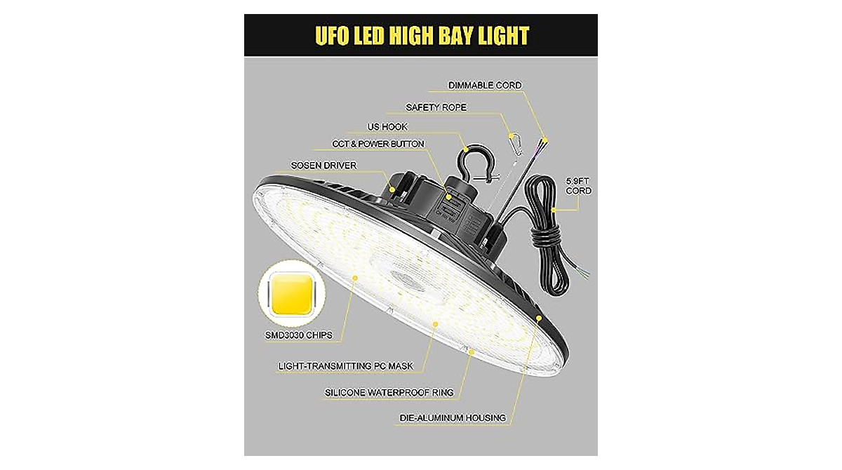 ADUB LED UFO High Bay Light - Dimmable & Bright