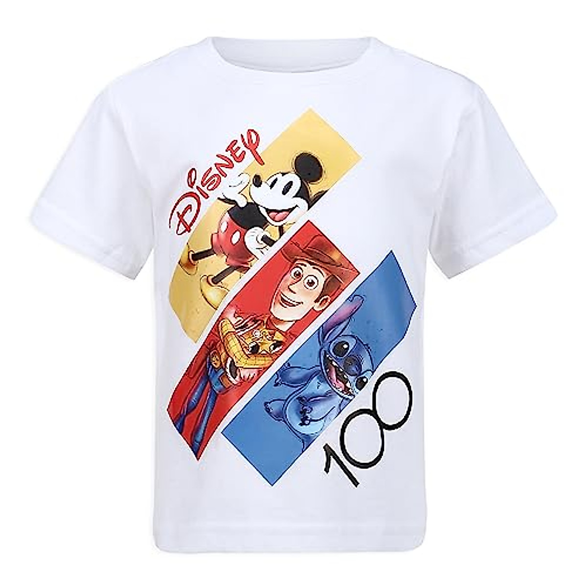 Disney Boys 3 Pack T-Shirts for Toddler and Little Kids – Blue/Grey/White