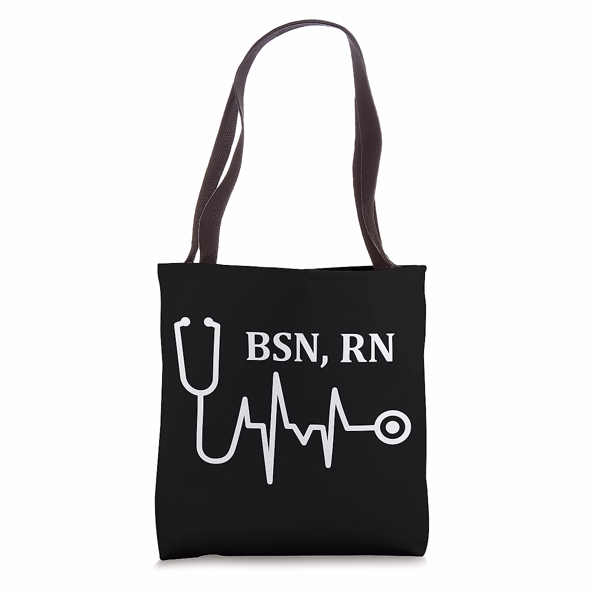BSN RN Registered Nurse Medical Stethoscope Heartbeat EKG Tote Bag
