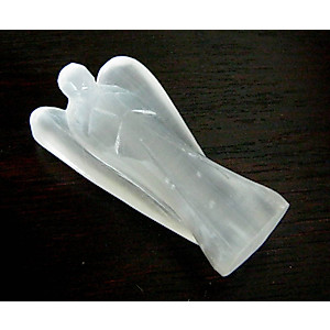 CRYSTALMIRACLE Exclusive Selenite Guardian Fairy Angel Crystal Healing Reiki FENG Shui Men Women Gift Psychic Energy Wellness Metaphysical Gemstone Health Wealth Love Aura Peace Meditation Spiritual