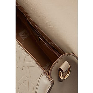 Anne Klein Top-Handle Satchel with Embossed Logo Stone One Size