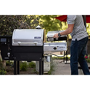 Camp Chef Sidekick Sear Grill Accessory, BBQ Deluxe Grill Box included, 14" cooking system compatible, Stainless/Black