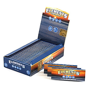Elements 1.25 1 1/4 size Ultra Thin Rice Rolling Paper full box of 25