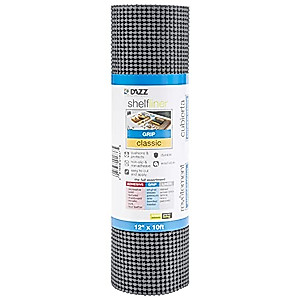 Smart Design Classic Grip Shelf Liner For Home Organization- Non Adhesive/Slip, Easy Clean - Perfect for Desk, Shelves, Kitchen, Bathroom, Cabinet Protection -Graphite Gray​