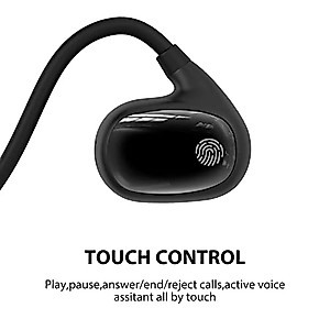 Bone Conduction Headphones, Open Ear Headphones, Bluetooth Wireless Earbuds for Running with Hi-Fi Stereo Sound Noise Cancelling Mic, Waterproof Headset for Marathon Skateboarding Cycling