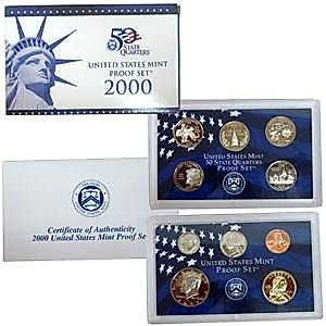 2000 United States Mint Proof Set Original Government Packaging Superb Gem Uncirculated