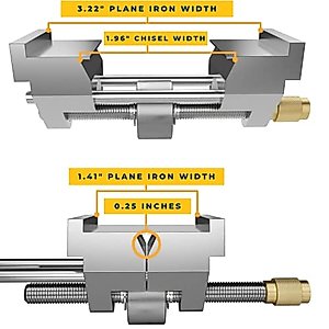 Sharp Pebble Honing Guide - Chisel Sharpening Jig for Chisels and Planes - Fits Chisels 0.25” to 1.96”, Fits Planer Blades 1.41” to 3.22”