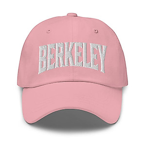 Merch Town Berkeley California CA Embroidered Dad Hat Pink