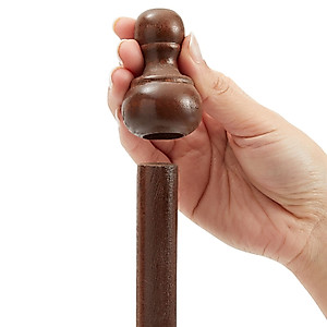 Farmlyn Creek Wooden Rustic Paper Towel Holder for Kitchen Organization, Distressed Standing Holder for Modern Home Decor, Countertop, Dining Table, Bathroom, Brown (6.5x16 in)