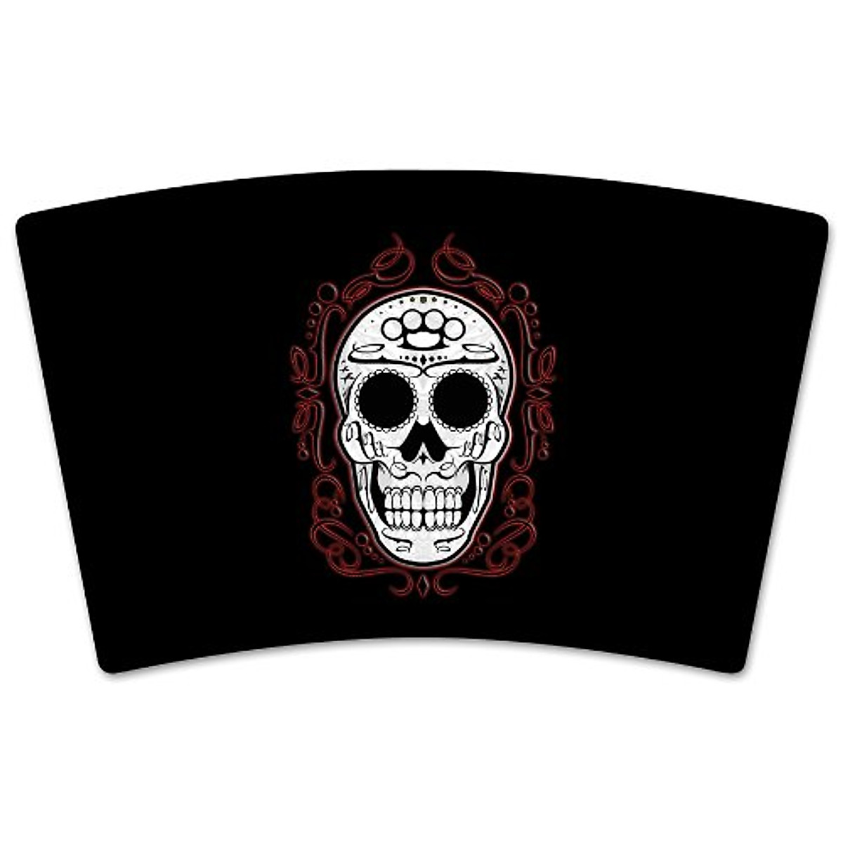 Mugzie Fancy Skull Travel Mug with Insulated Wetsuit Cover, 16 oz, Black