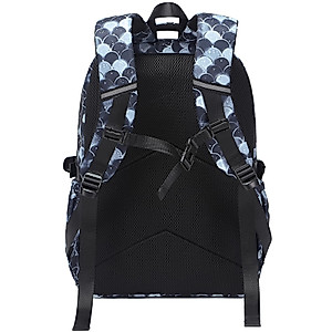 Sugaroom Mermaid Backpack for Girls Backpack with Lunch Box Pencil Case Kids Backpack School Bags Primary Elementary Bookbags for Teen Girls