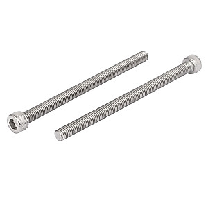 uxcell® M6 x 90mm Thread 304 Stainless Steel Hex Socket Head Cap Screw Bolt DIN912 6pcs